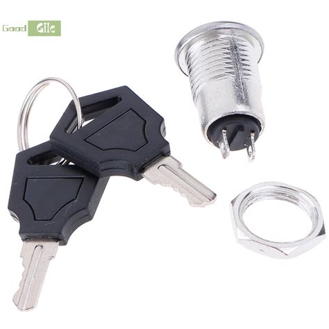 shaou 1pc 12mm mini key switch on off lock switch ks 02 ks02 electronic switch 3a 250v new