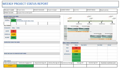 Pmo Weekly Status Template Pdf