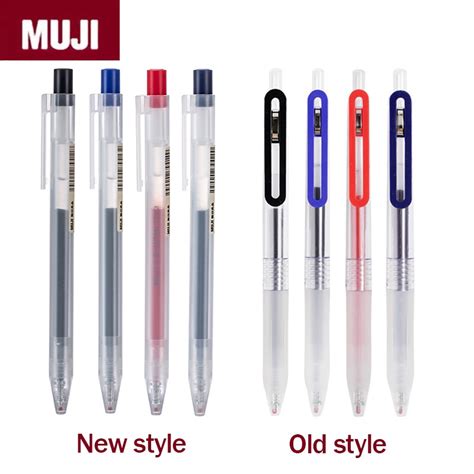 Muji Pen Ballpen Sign Pen Black Red Blue Gel Ballpoint Pen 0 5mm Office