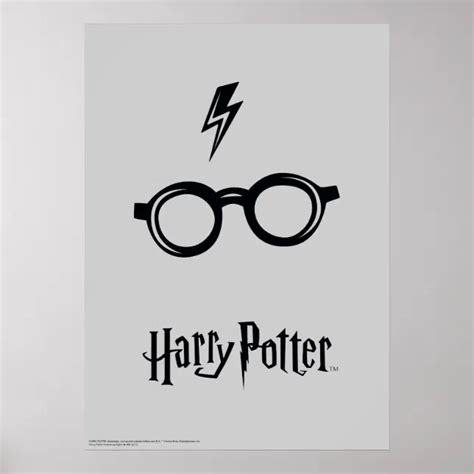 Harry Potter Lightning Scar And Glasses Poster Zazzle