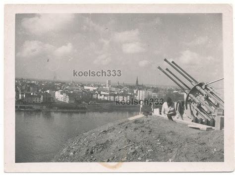 Foto Vierlingsflak Artillerie Geschütz Luftwaffe Flak Luftschutz Für