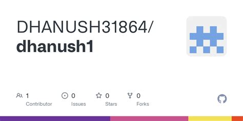GitHub DHANUSH Dhanush
