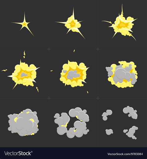 Animation Explosion Royalty Free Vector Image Vectorstock