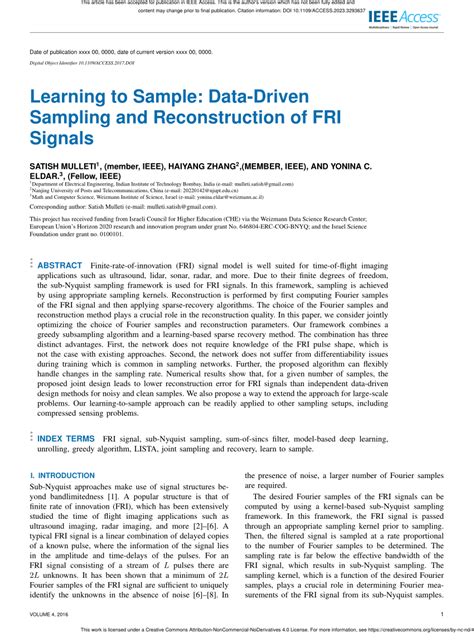 Pdf Learning To Sample Data Driven Sampling And Reconstruction Of Fri Signals