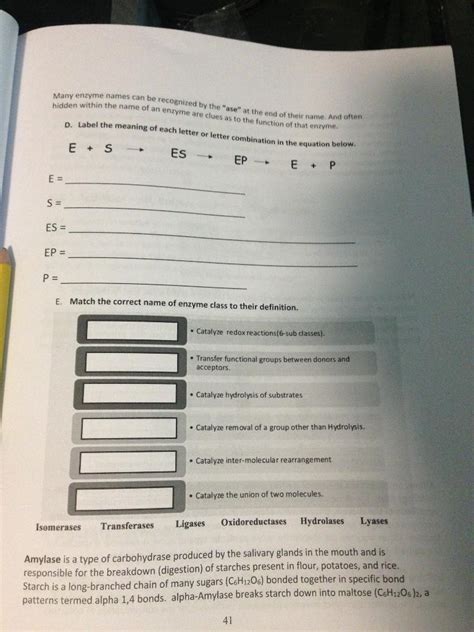 Solved Many Enzyme Names Can Be Recognized By The Ase At