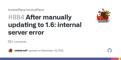 After Manually Updating To 16 Internal Server Error · Issue 884
