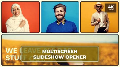 Multiscreen Slideshow | Split Screen Opener | Dynamic Intro, Openers ft. after effects ...