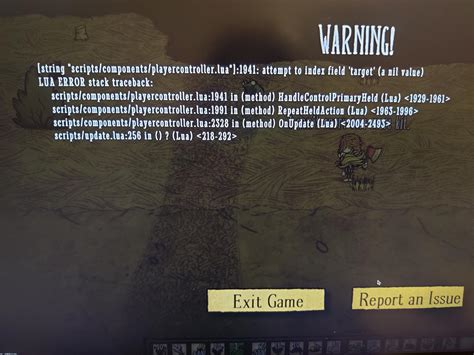 crash [string scripts components playercontroller lua ] 1941 attempt