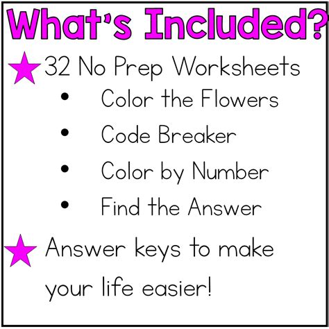 Spring Math Coloring And Color By Number Worksheets March Math