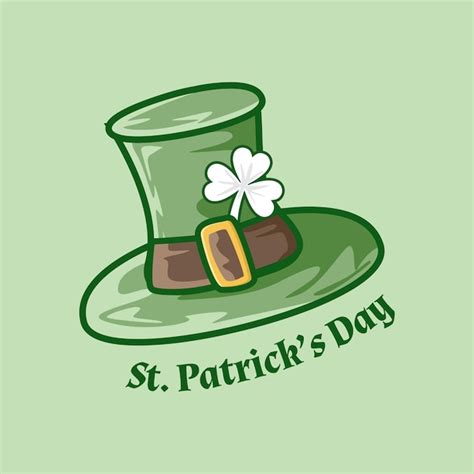 Premium Vector St Patrick Day Green Hat Traditional Illustration Design