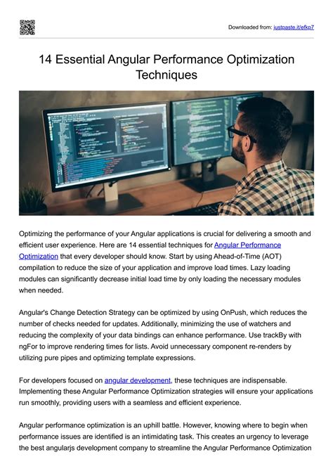 14 Essential Angular Performance Optimization Techniques Pdf