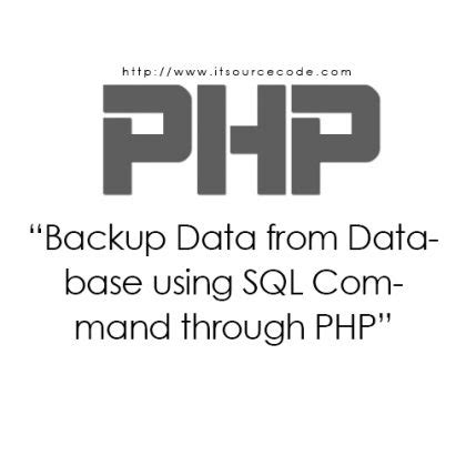 SOLVED How To Backup MySQL Database In PHP Projects