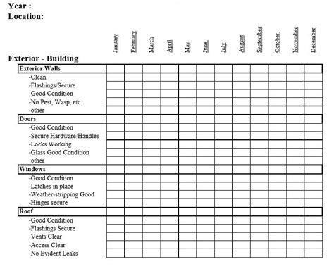 Facility Maintenance Checklist Template Format Word And Excel Artofit