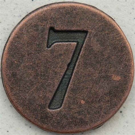 Copper Number 7 Vintage Numbers