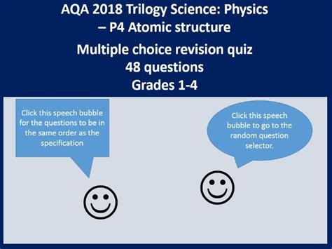 New AQA GCSE Physics Trilogy Science P Atomic Structure Revision Materials Teaching