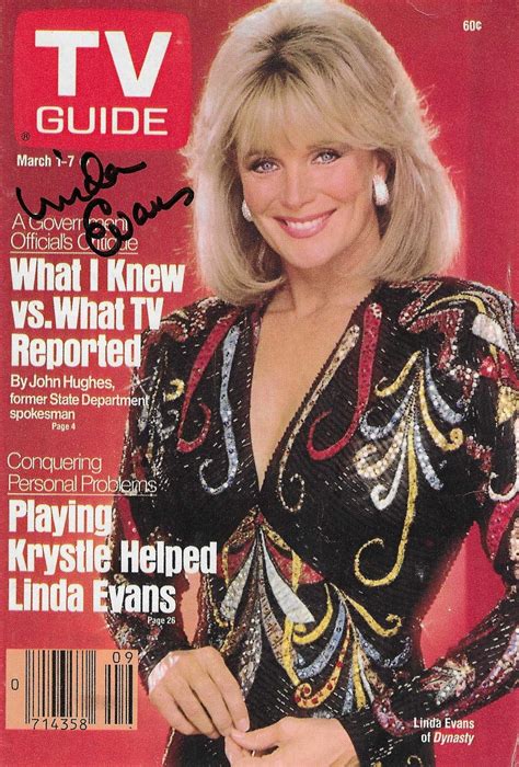 Linda Evans Dynasty Signed 5 X 7 Original Tv Guide Cover Etsy