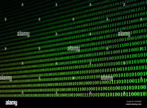 Binary Code On A Monitor Seamless Repeating Binary Code With Green