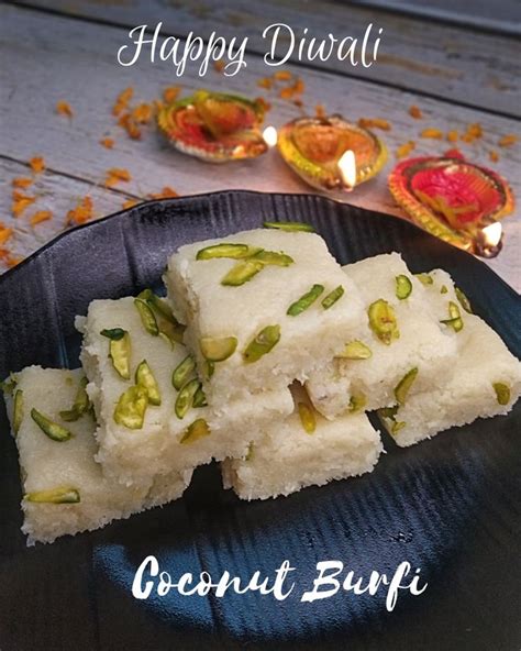 Easy Coconut Burfi Recipe Diwali Special Narkel Barfi