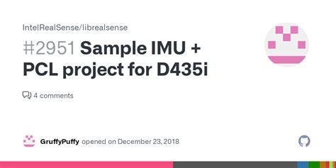 sample imu pcl project for d435i · issue 2951 · intelrealsense