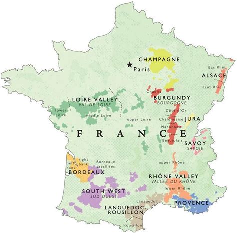 Wine Map Of France France Map Wine Map French Wine Regions
