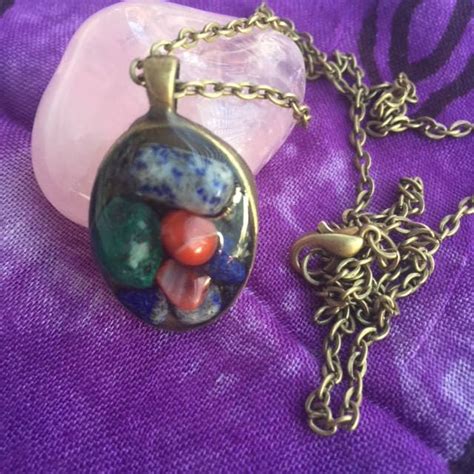 Protection Amulet Jewelry Crystals Witchcraftmagick Necklace Wiccan Reiki Japser Agate