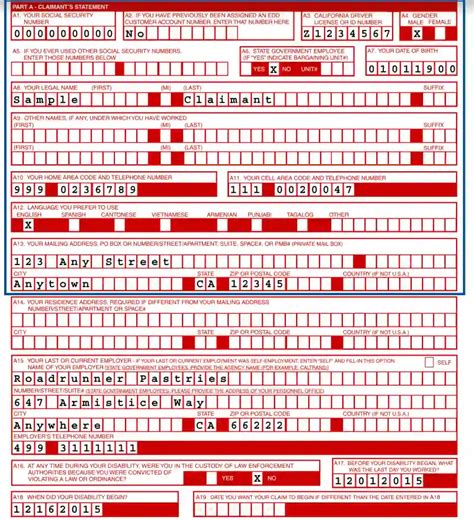 How To Fill Out Edd Disability Form Printable Forms Free Online