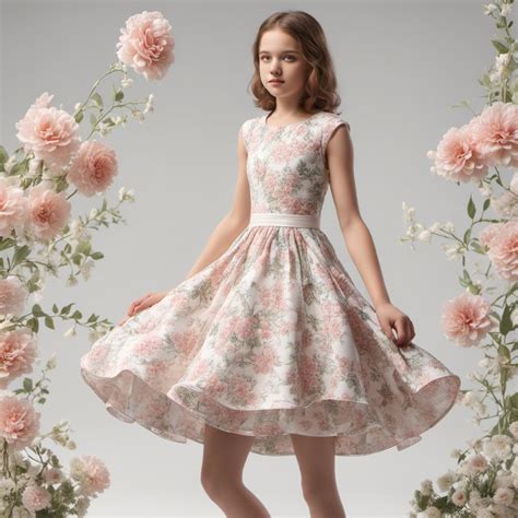 Ai Aiart Autistic Teenage Girl Flower Dress 4 By Cherrydrop100 On