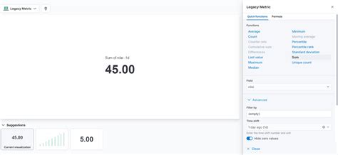 how to get sum of some last values correctly in kibana kibana
