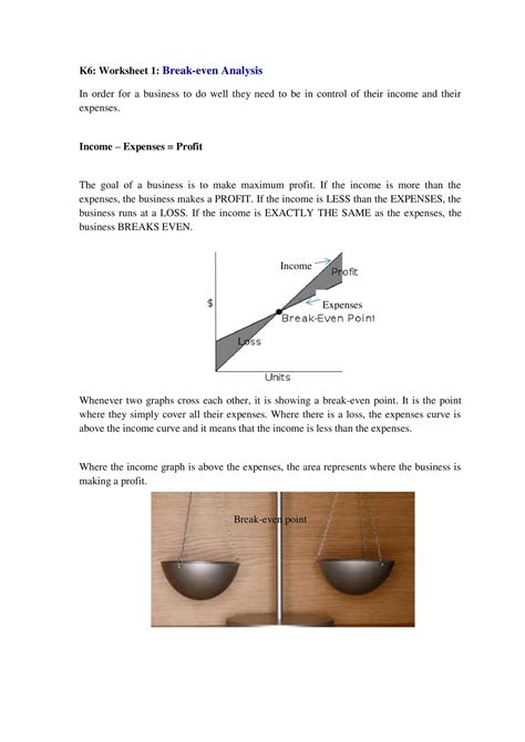 Free Printable Break Even Analysis Templates PDF Excel
