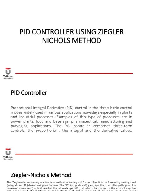 Pid Controller Using Ziegler Nichols Method Pdf Control Engineering Control Theory
