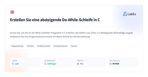 Programmier Schleifen Do While Schleifen Tutorial Labex