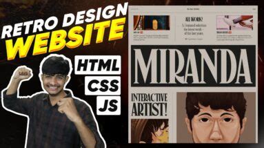 Creating An Incredible Retro Design Website HTML CSS And JS Tutorial