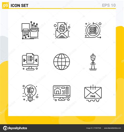 universal outline signs symbols web development message server scrum