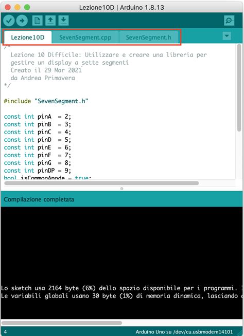 Utilizzare E Creare Una Libreria Per Il Display A 7 Segmenti Arduino Facile