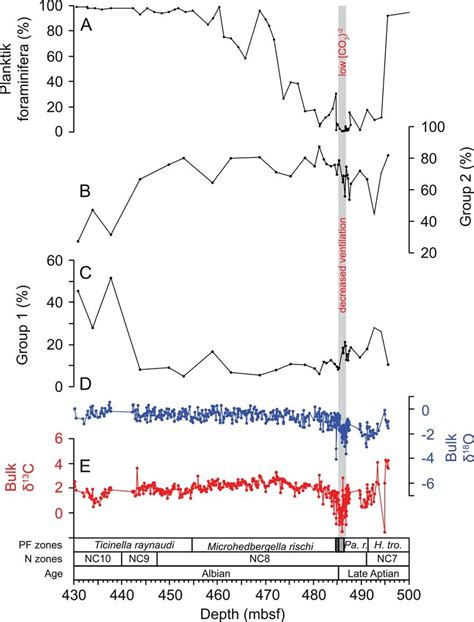Relative Abundance Of Benthic Foraminiferal Groups 1 And 2 B−c
