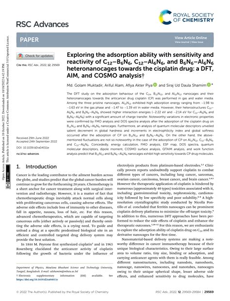 Pdf Exploring The Adsorption Ability With Sensitivity And Reactivity