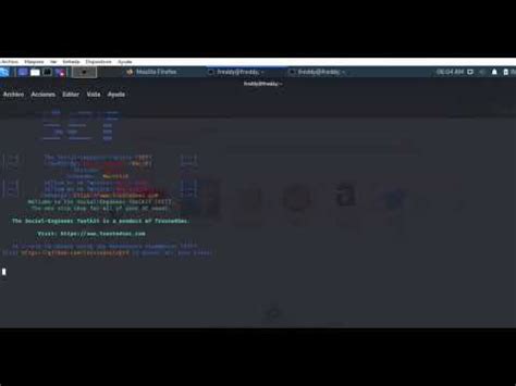 Taller Ingeniería Social comando setoolkit YouTube
