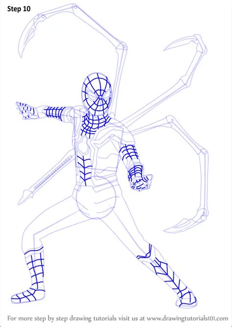 How To Draw Iron Spider From Avengers Infinity War Avengers Infinity War Step By Step