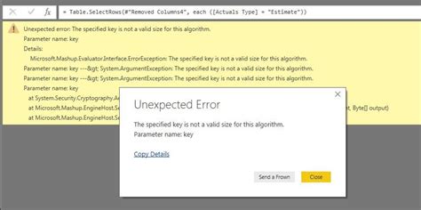 Error Specified Key Is Not A Valid Size For This A Microsoft