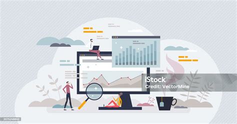 비즈니스 정보 차트 모니터링을 통한 데이터 분석 작은 사람 개념 대시보드 시각 보조 자료에 대한 스톡 벡터 아트 및 기타 이미지 대시보드 시각 보조 자료 사람들 감시