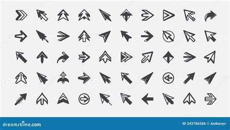 Mouse Cursors Big Set Cartoon Vector 108369709