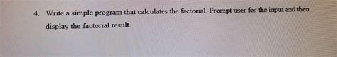 solved 4 write a simple program that calculates the