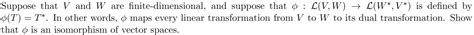 linear algebra proving that phi t t is an isomorphism