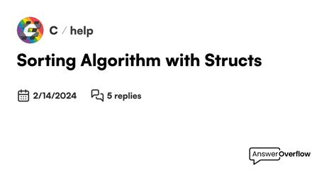 Sorting Algorithm With Structs C