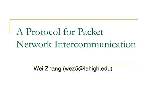 ppt a protocol for packet network intercommunication powerpoint