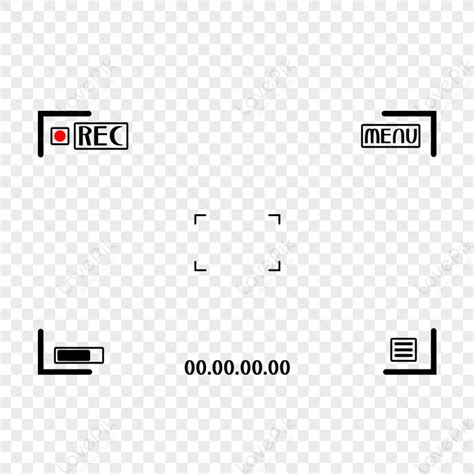 녹화 시간 카메라 일러스트 테두리시각검은rec Png 일러스트 무료 다운로드 Lovepik