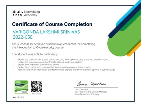 Finished Introduction To Cybersecurity Course Lakshmi Srinivas Posted On The Topic Linkedin