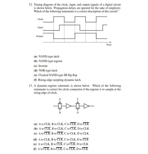 Solved Timing Diagram Of The Clock Input And Output Chegg Com