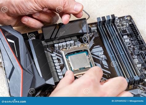 Installing A Blank Central Processor On A Motherboard The Blank CPU Is Installed In The