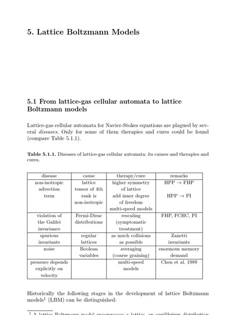 lattice gas cellular automata and lattice boltzmann models chapter6